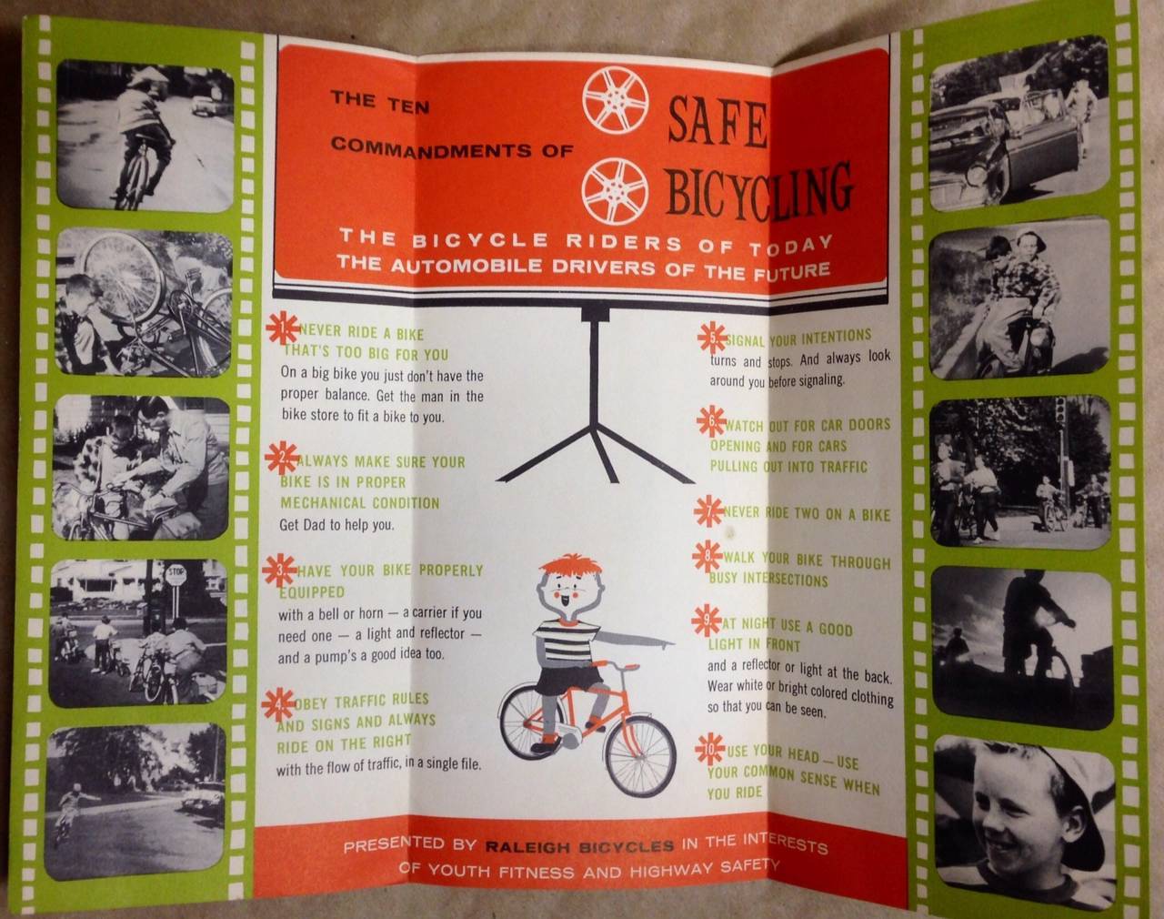 original 1960's vintage RALEIGH Safety pamphlet brochure Wrong Way ...