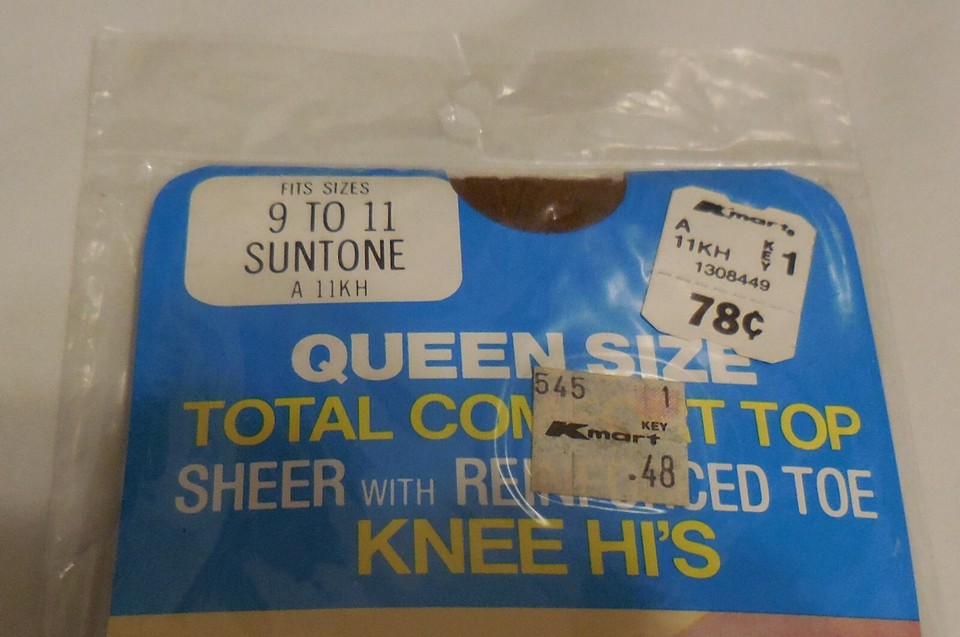 1 Kmart Knee Hi's Queen size 9 to 11 Reinforced Toe Sheer suntone pack ...
