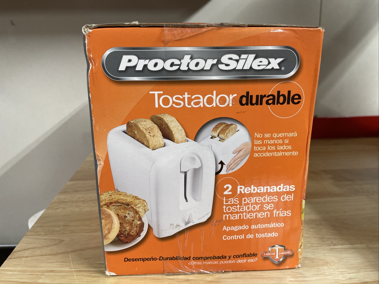 Proctor Silex Cool Wall Toaster 2 Large Slice White Auto Shutoff Model ...