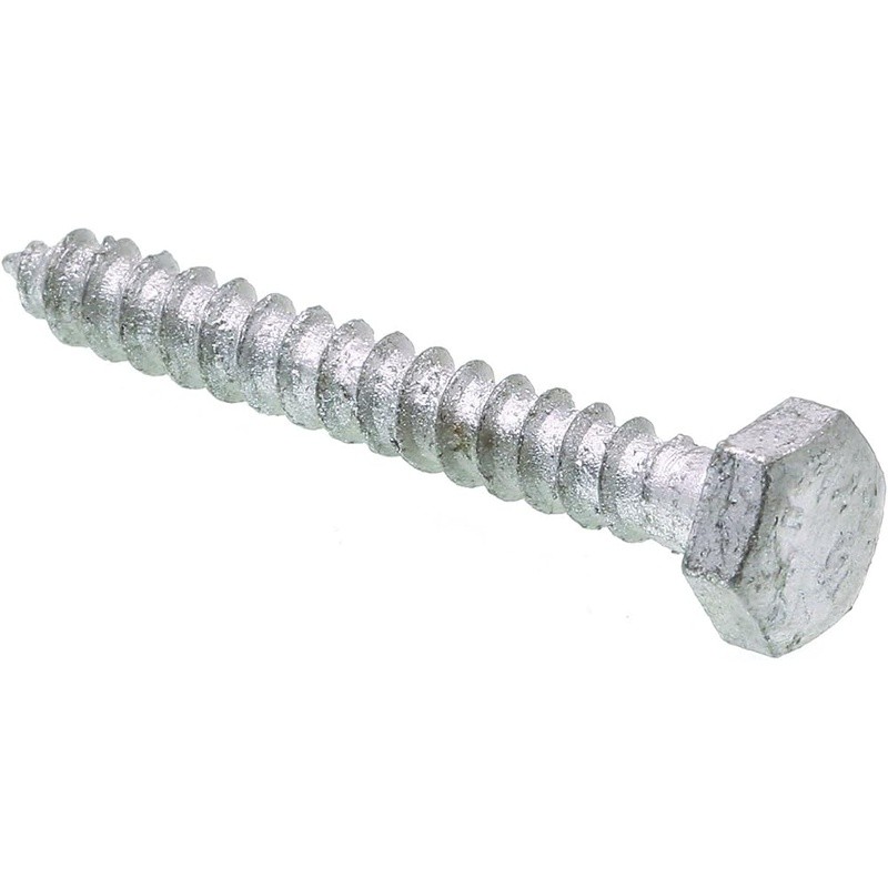 Steel Hex Head Wood Screw Deep Thread Heavy Duty Deck Building Projects ...
