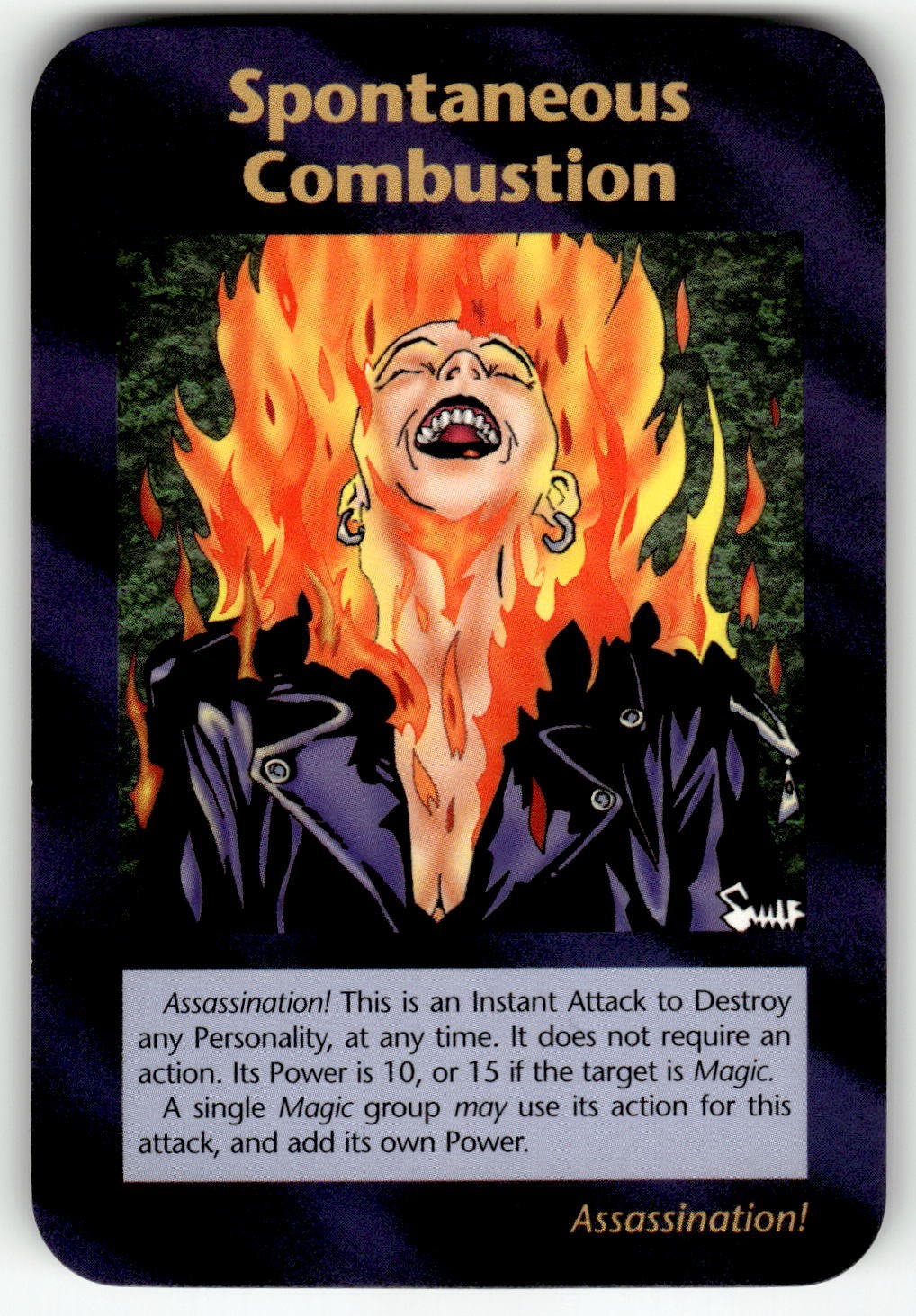 Spontaneous Combustion Card INWO Illuminati New World Order Assassins ...