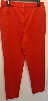 Basler Women's Jeans Size 40 NWT Basler Red Pants 5 Pocket Styling | eBay