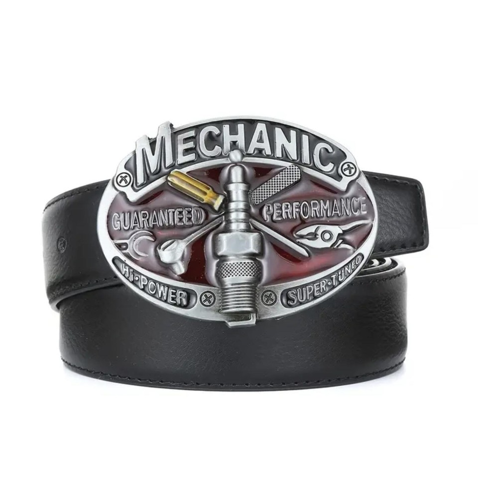 Mechanic Tools Belt Buckle Enameled, Embossed Metal Design | eBay