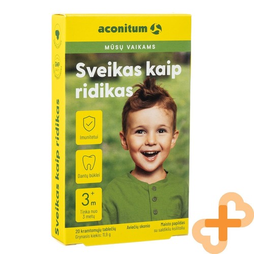 ACONITUM Sveikas Kaip Ridikas Food Supplement For Kids 3y+ 20 Chewable ...