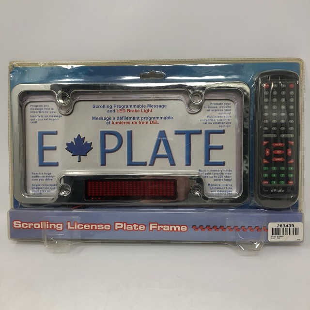 Scrolling License Plate Frame Remote 118022 Programmable Message LED ...