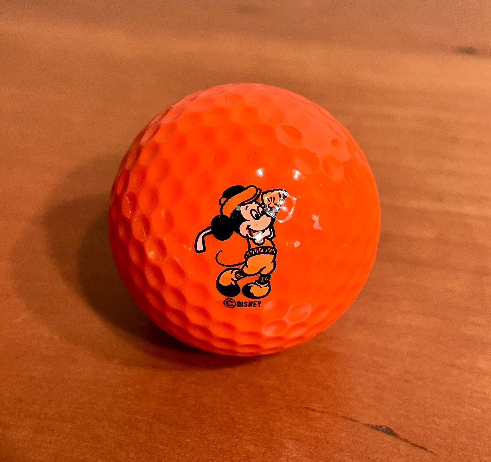 Disney Mickey Mouse "Golfing Mickey" Vintage Orange Collectible Logo ...