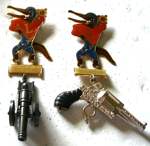 Lions Club Pins - LARGE PINS, HUMONGOUS....2 HUGE FLORIDA PINS | eBay UK