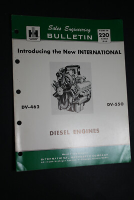 1966 INTERNATIONAL TRUCKS BULLETIN BROCHURE DV 462 550 DIESEL ENGINE | eBay