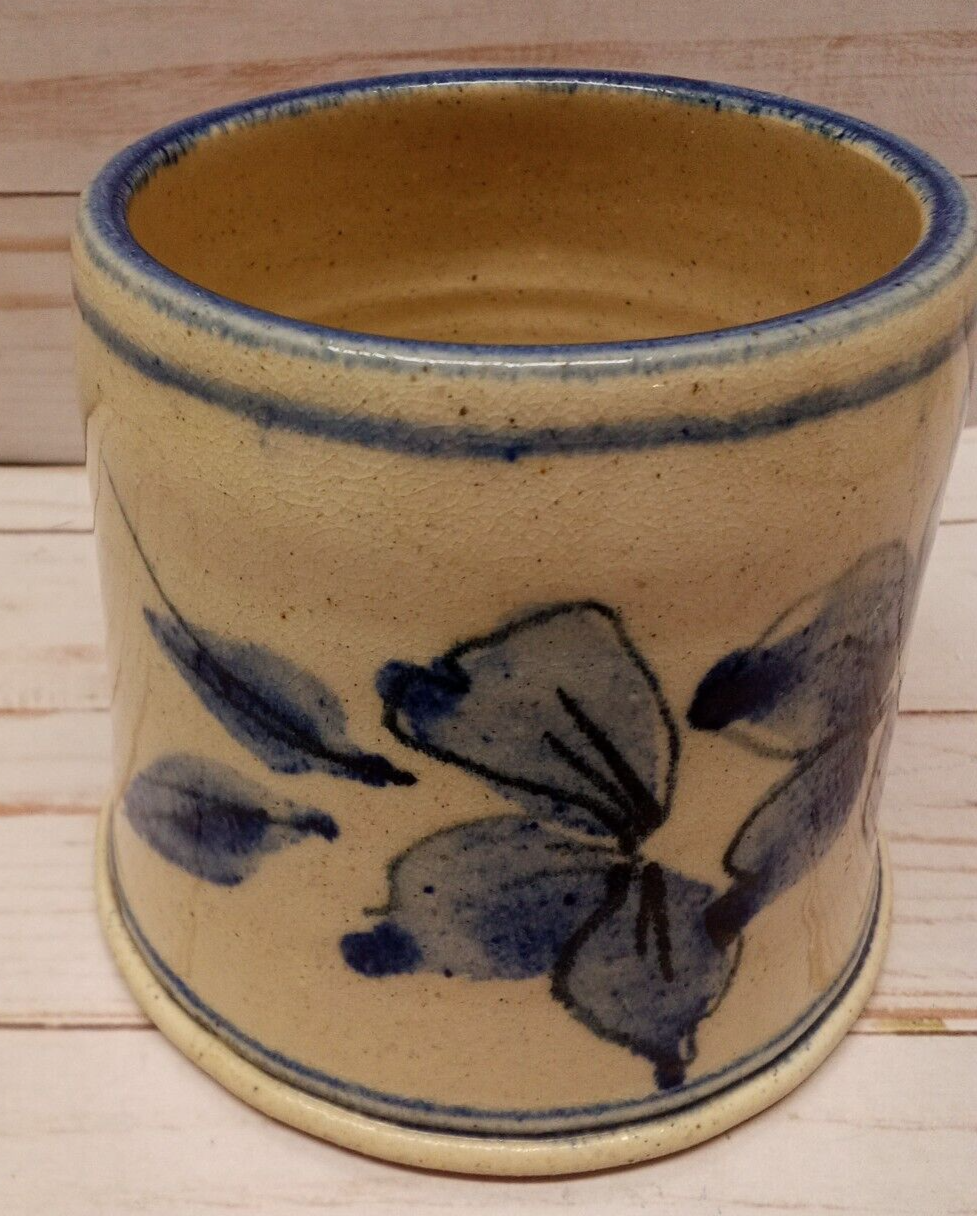 VINTAGE POLLY POTTERY BLUE STONEWARE BUTTER KEEPER: BOULDER, CO | eBay