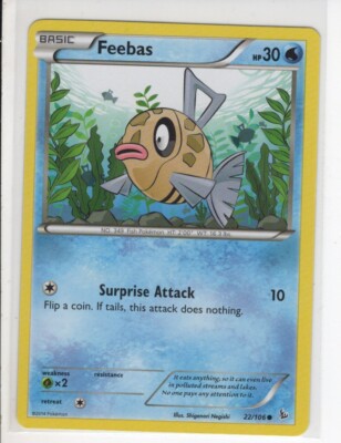 FEEBAS XY FLASHFIRE SET POKEMON CARD 22/106 LP | eBay
