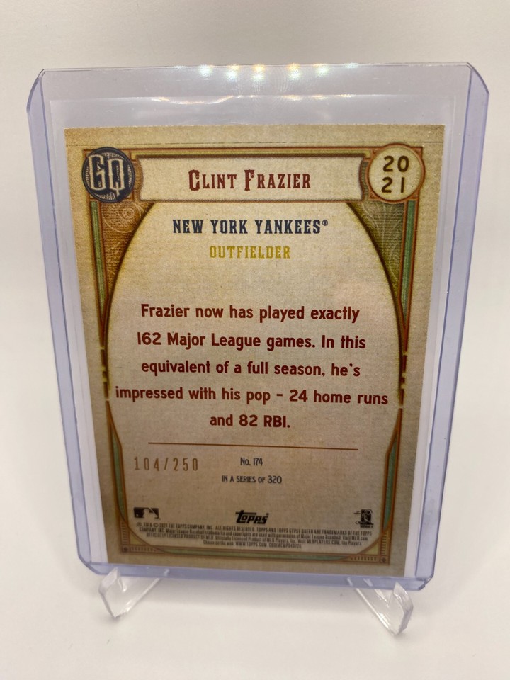 2021 Topps Gypsy Queen Clint Jackson Frazier Indigo /250 #174 Yankees ...