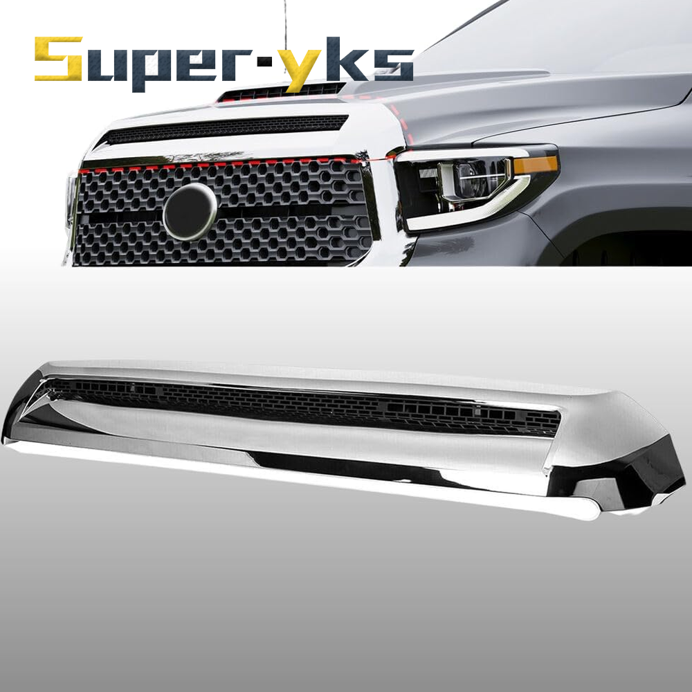 Chrome Front Upper Hood Bulge Molding Grille Trim For Toyota Tundra ...
