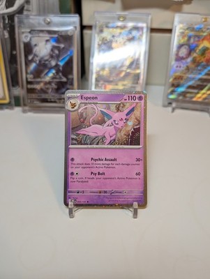 Espeon 033/131 Cosmos Holo Prismatic Evolutions Mini Tin Costco Promo ...