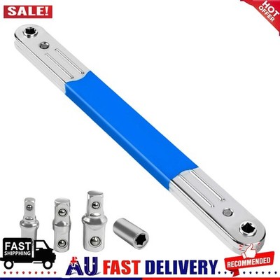 Ratchet Spanner with 1/2 1/4 3/8inch Square Adapters Offset Extension ...
