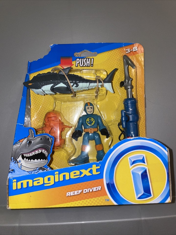 Imaginext Deep Sea Reef Diver With Shark Harpoon Series for Ages 3-8 ...