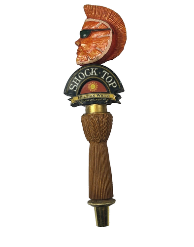 Shock Top Belgian White Draft Beer Tap Handle Tapper Mancave Bar Pub 11 ...