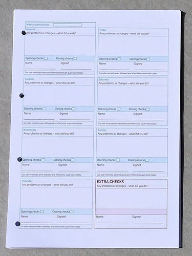 Safer Food Better Business Diary Daily Refill Pages SFBB 2024 1 Year ...