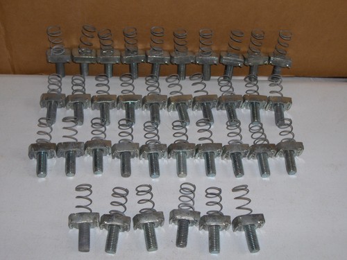 (36) 1/2"-13 Strut Channel Nuts w/Studs - Zinc Plated, Standard Spring ...