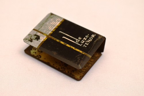 Vintage De Luxe Tenor Matchbox Holder Advertising Tin Display Germany ...