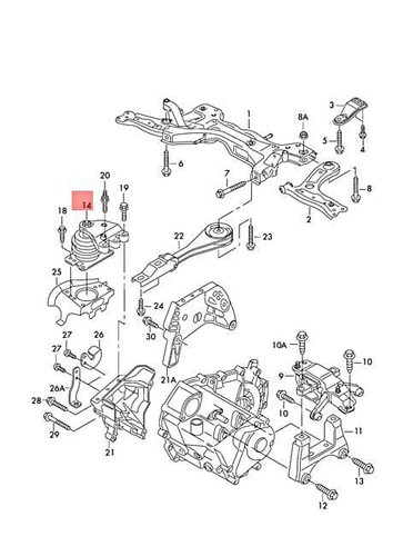 NEW AUDI SEAT VW A1 IBIZA ST POLO ENGINE MOUNTING RIGHT 6C0199262D ...