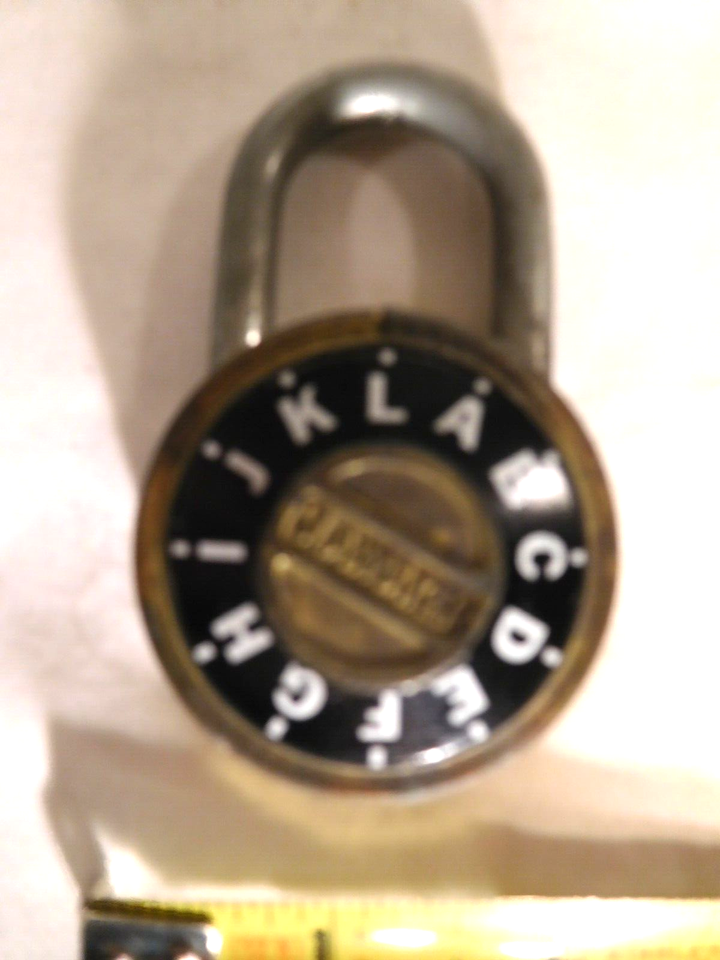 Scarce Vintage Made in the USA Slaymaker ABC/Letters Combination Lock ...