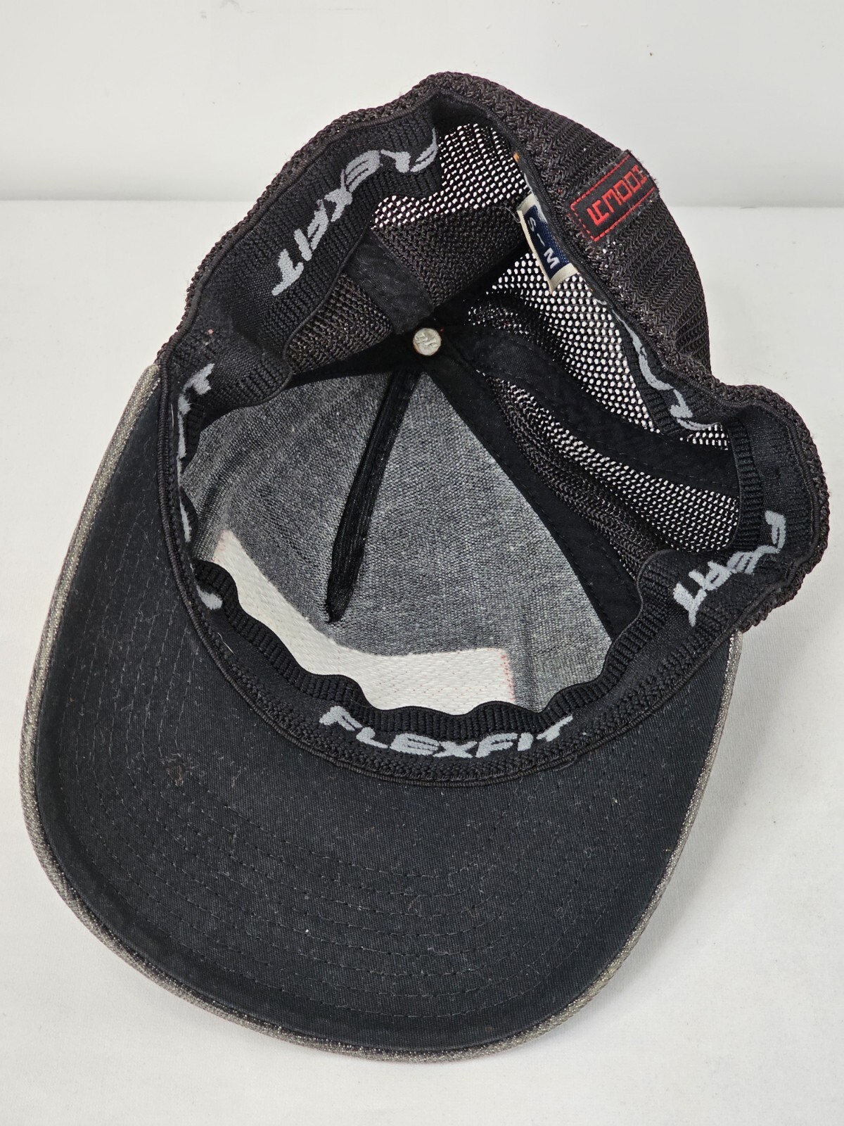 Hooey Cactus Ropes Texas Flexfit Hat Cap Size S/M Black Gray Fitted ...