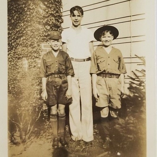 Snapshot Photograph Boys Outside Boy Scout Uniform ID'd | eBay