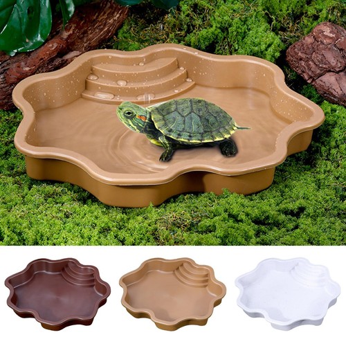 Turtle Pool Reptile Water Dish With Ramp Turtle Bath Turtle Water Bowl ...