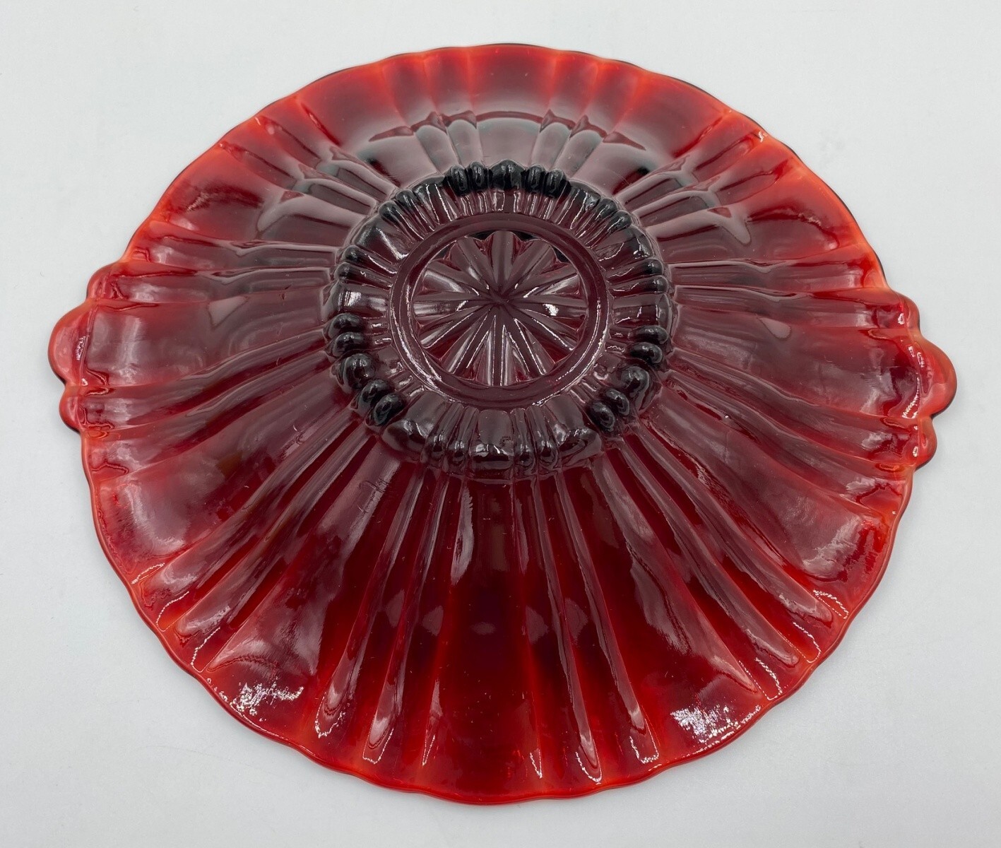 Anchor Hocking Old Café Royal Ruby Red Mint/Tidbit Dish Bowl Two ...