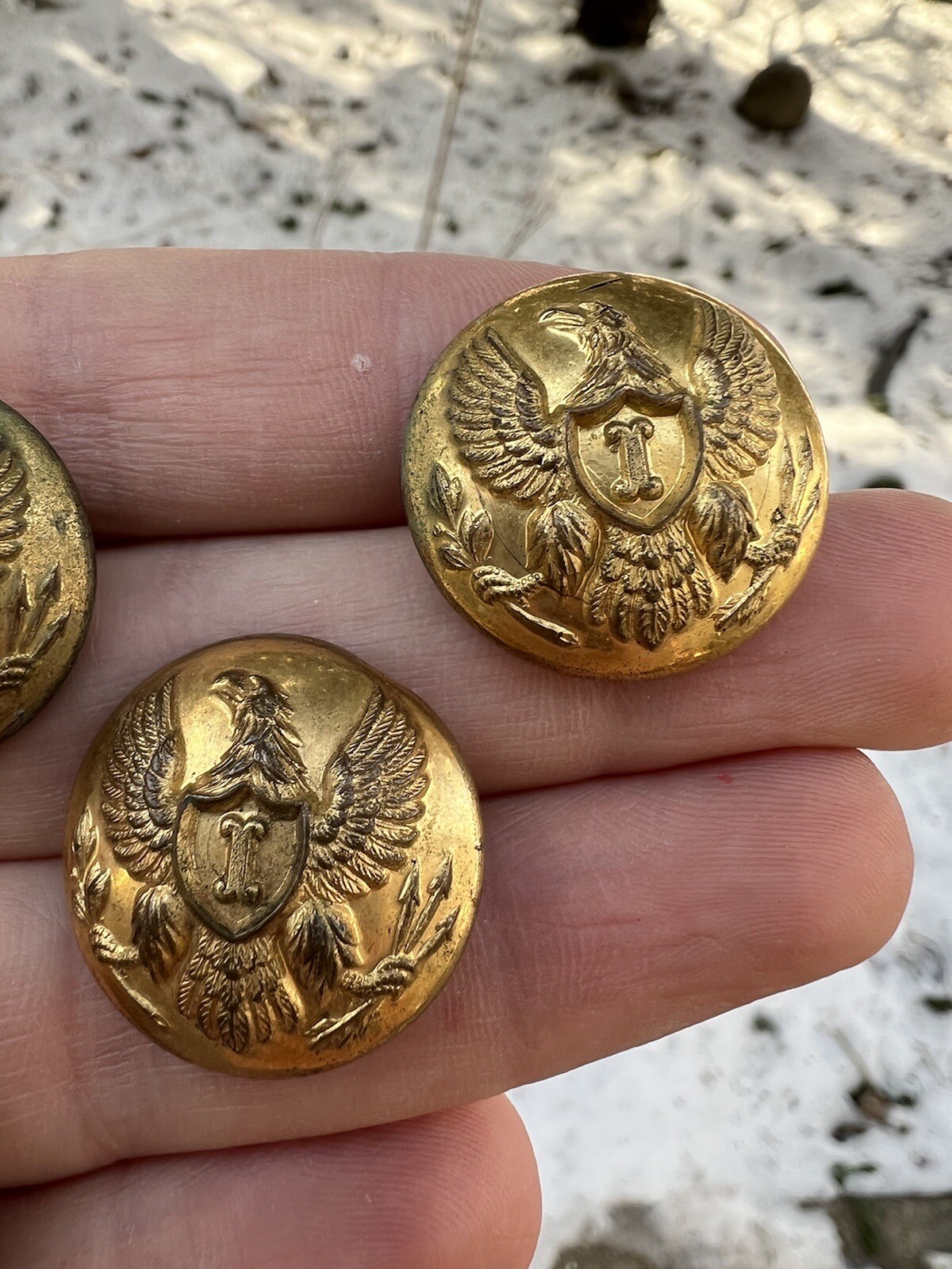 Antique Original Civil War Infantry Cuff I Uniform Buttons Scovill ...