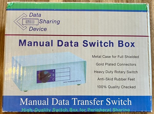 A/B VGA PORTS Manual Data Switch Box Peripheral Data Sharing Device DW-HD15AB | eBay