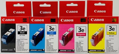 CANON 4479A002 4480A002 4481A002 4482A002 ORIGINALE BK/C/M/Y BJC-3000 ...