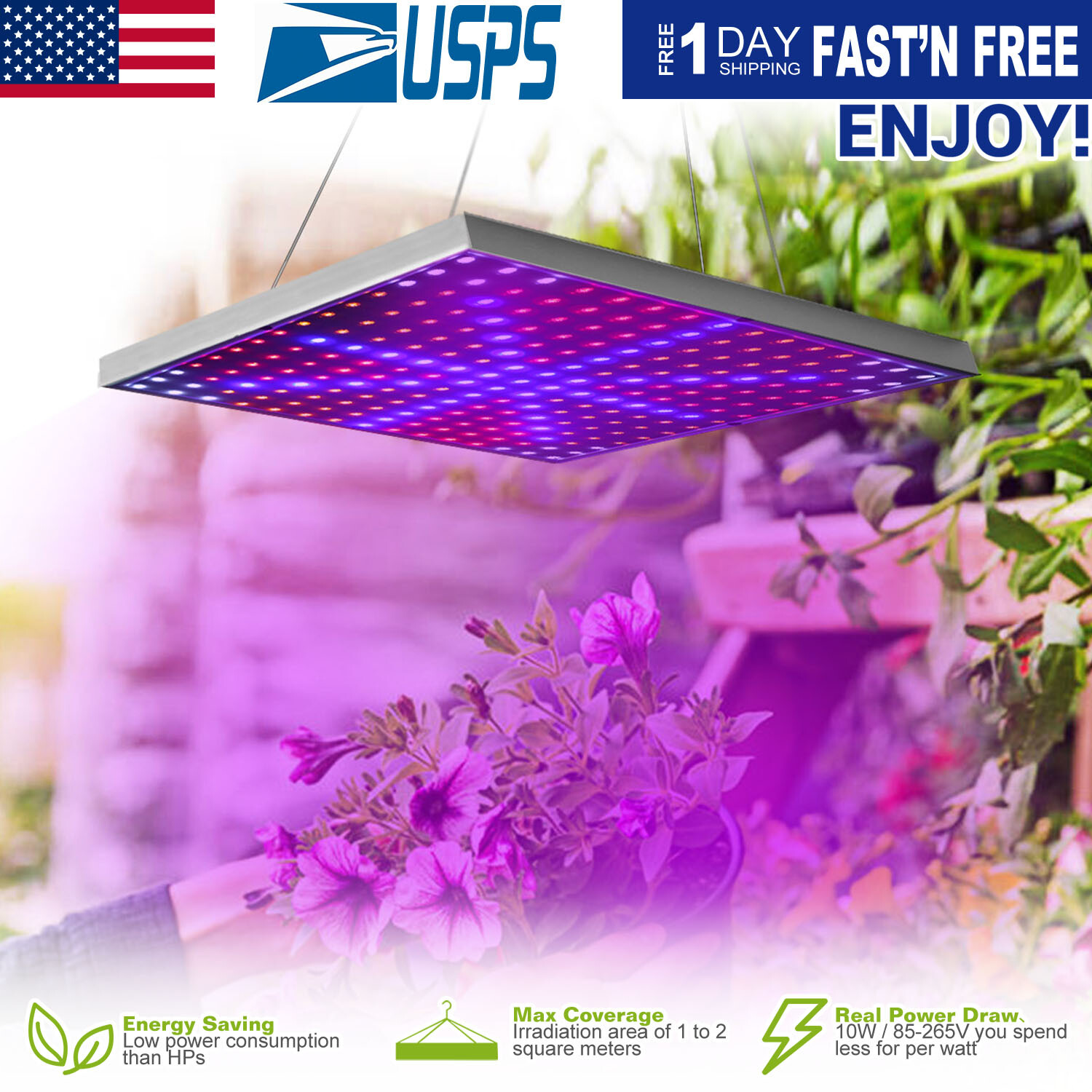 225 LED Grow Light Full Spectrum UV IR Growing Lamp for Indoor Plants ...