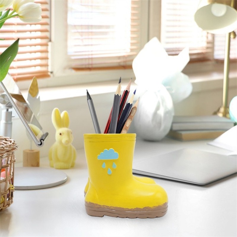 Cute Boot Shape Figurines Desktop Ornament Planter Plant Pot Statue ...