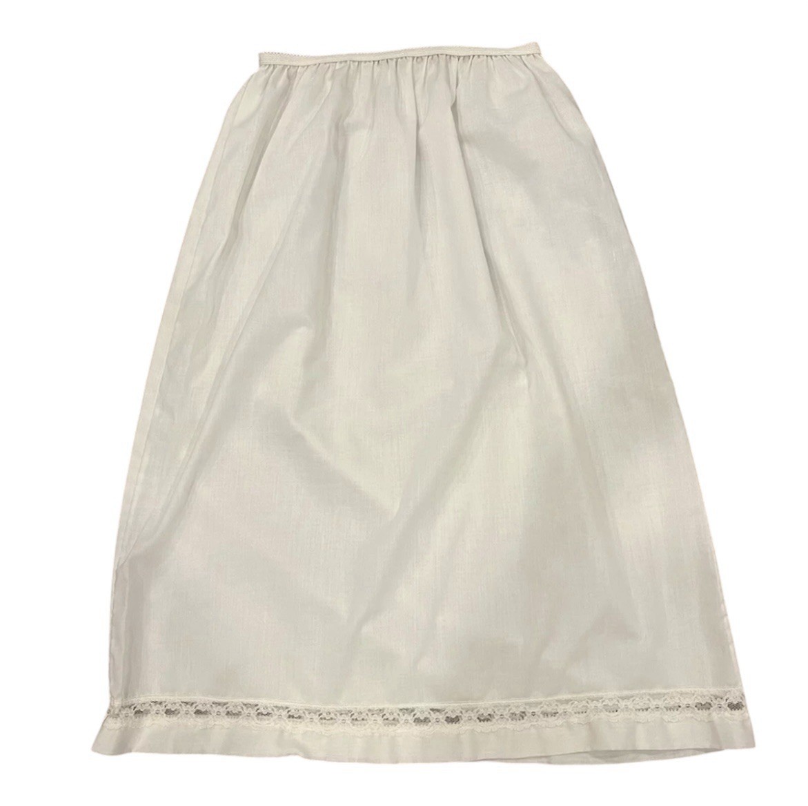 Stone Lingerie Half Slip L White Lace Trim Cotton Pol… - Gem