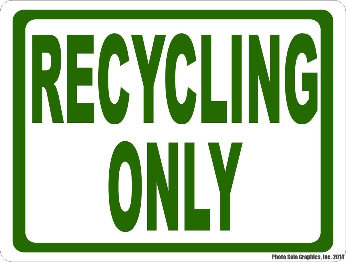 Recycle Only Sign Eco Friendly Paper Only Recycling Bin Sticker
