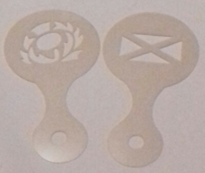 Scottish Cross & Thistle coffee stencils football Scotland Andrew rugby ...