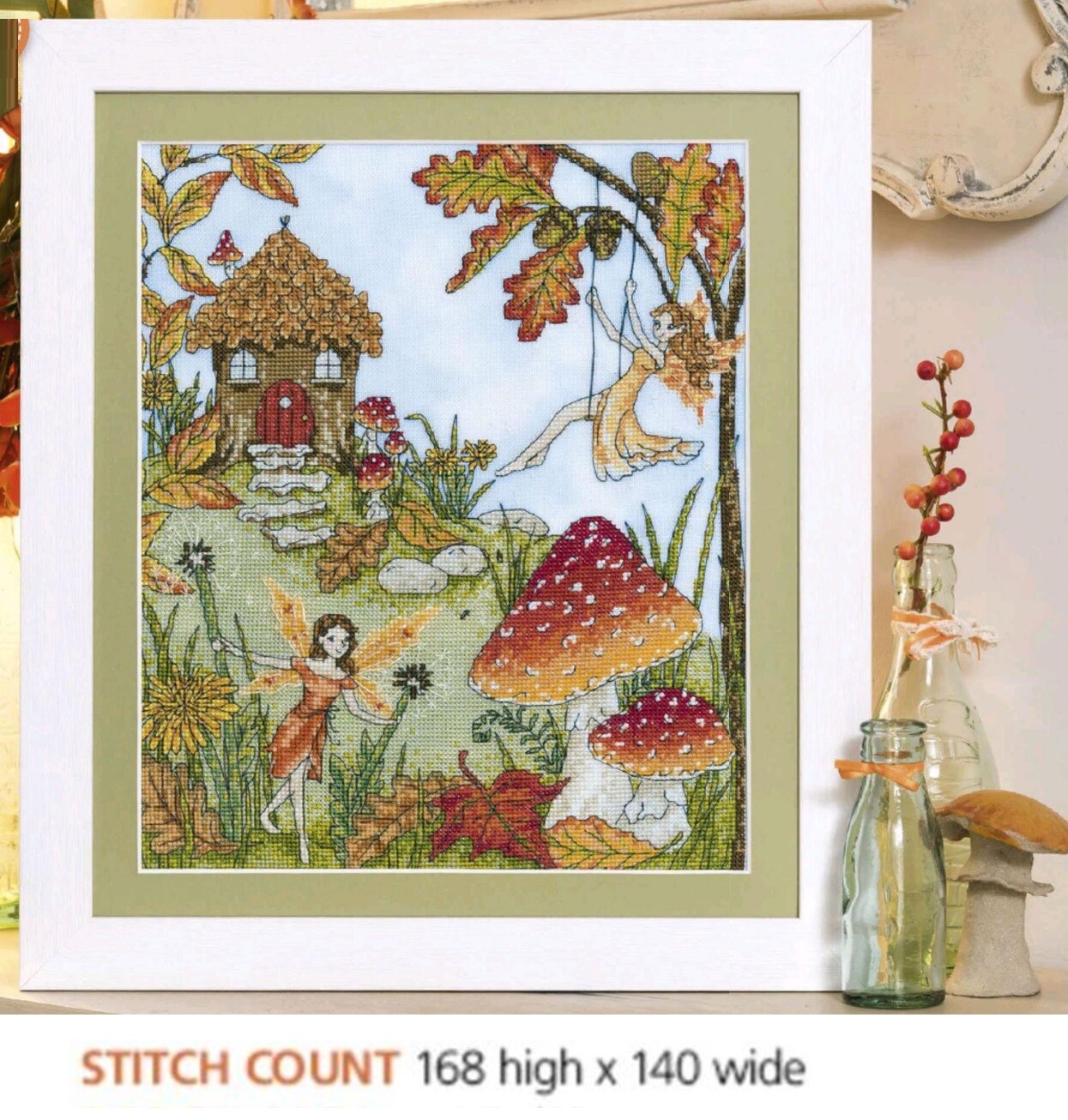 AUTUMN FAIRY GARDEN CROSS STITCH PATTERN ONLY | eBay