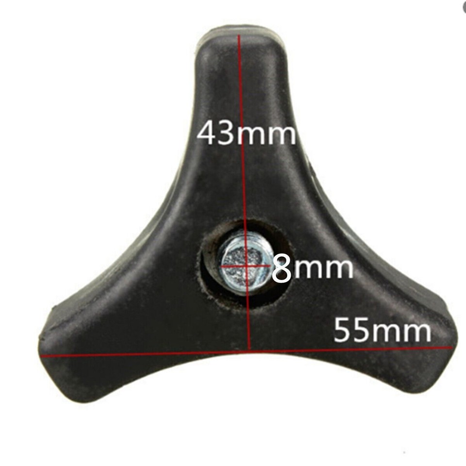 Plastic Triangle Handle Knob Nut Screw Bolt Kit Tool for Lawn Mower ...
