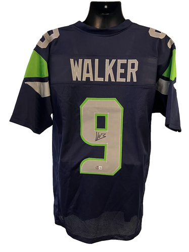 Kenneth Walker III Autographed Custom Football Jersey Beckett Witness ...