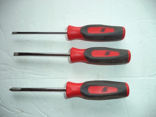 SNAP-ON-TOOLS RED SOFT GRIP SCREWDRIVERS-SGDP301B-SGD304B-SGD306B ...