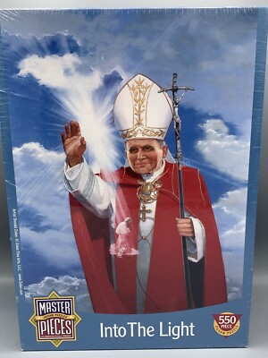 NEW 550 PIECE JIGSAW PUZZLE INTO THE LIGHT POPE JOHN PAUL FACTORY ...