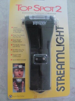 Vintage Top Spot 2 "Streamlight" Convertible Flashlight to Headlamp ...