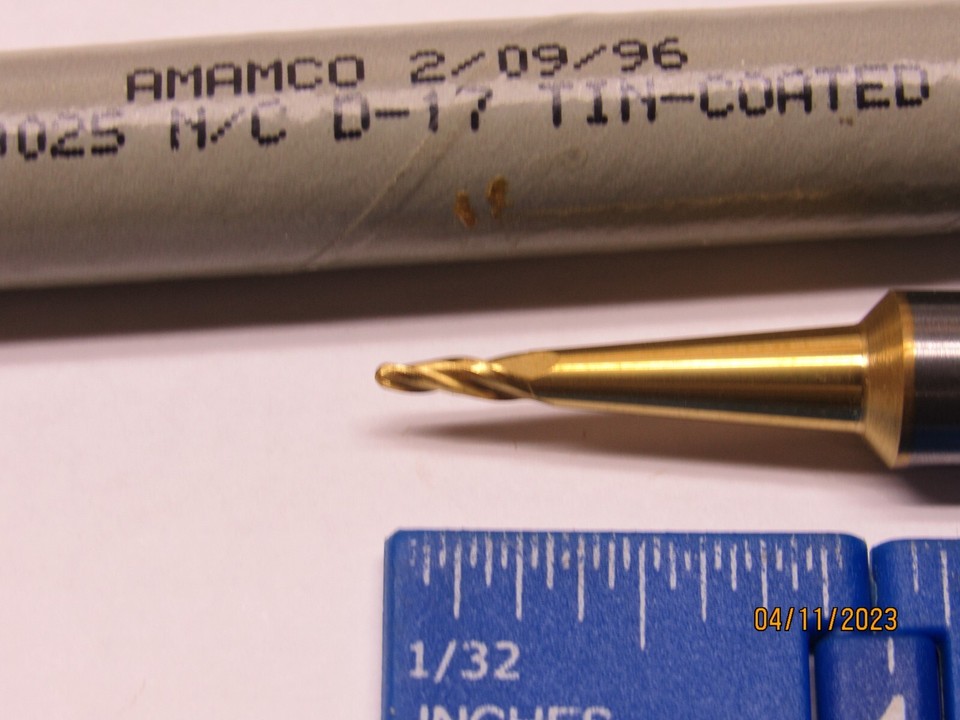 AMAMCO SOLID CARBIDE 3-FLUTE TAPERED TIN COATED END MILL 3/8" SHANK | eBay