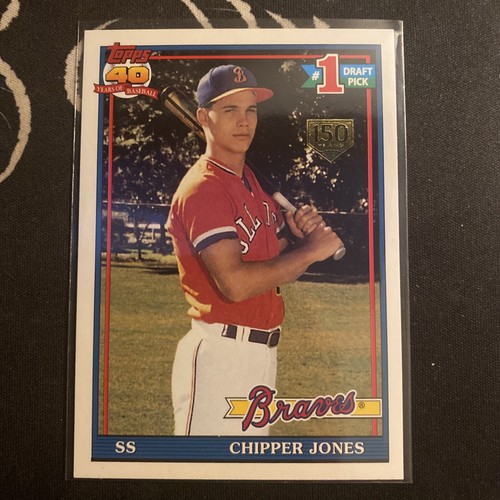 1991 Topps 40 Years #333 CHIPPER JONES RC 1st Draft Pick Rookie ATLANTA ...