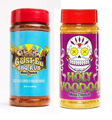 Meat Church BBQ Rub Combo: Holy Gospel (14 Oz) And VooDoo (14 Oz) BBQ ...