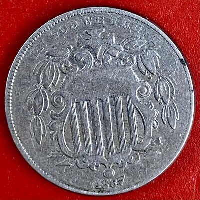 1867 SHIELD NICKEL, NO RAYS | eBay