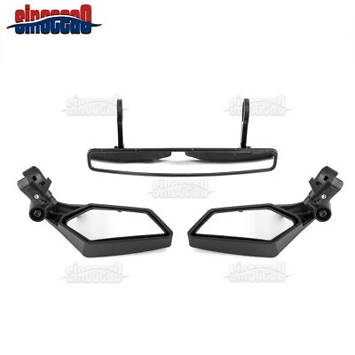 Rear Side Mirrors+15" Center Mirror For CFMOTO ZFORCE 500 600 800 950 ...