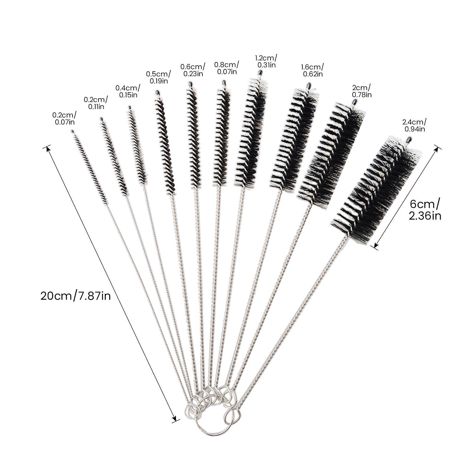 Set of 10 Laboratory Test Spice Tube Beaker Brushes Brush Cleaning Tool ...