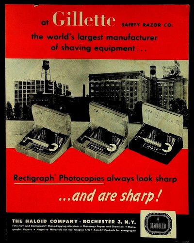 Haloid Company Rectigraph Photocopy Brochure Gillette Razors 071824WNON ...